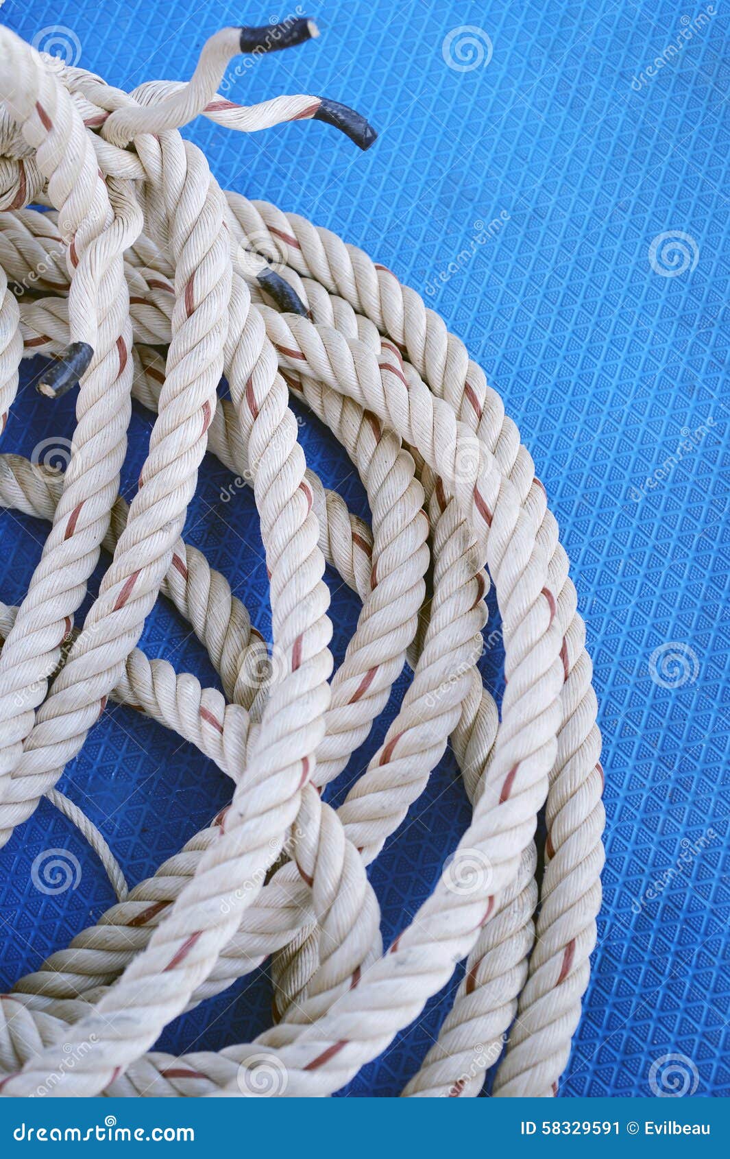 Rope roll stock image. Image of board, bouy, nautical - 58329591