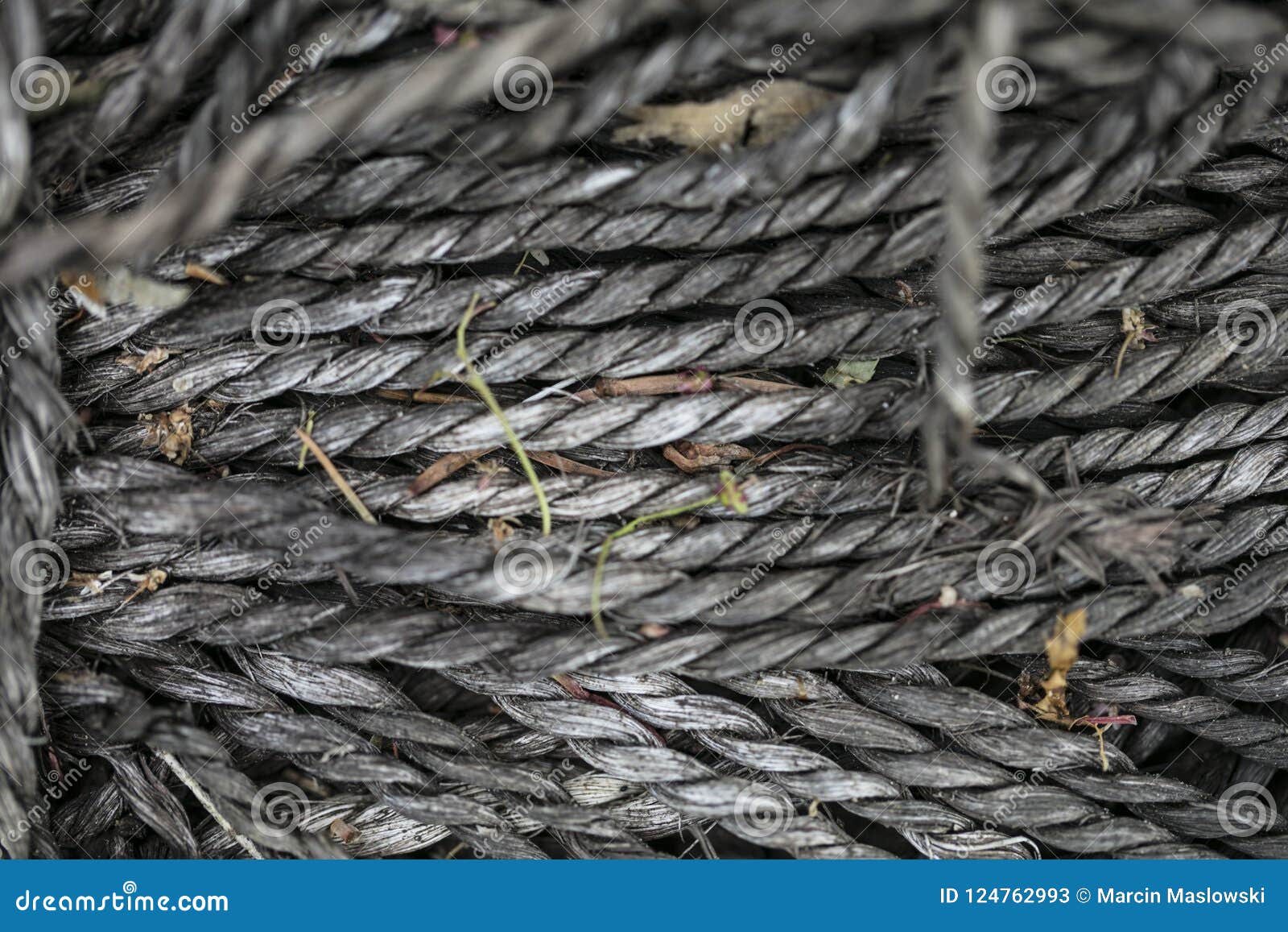 Rope Rolled into a Bunch, Closeup Stock Image - Image of pattern, cord ...