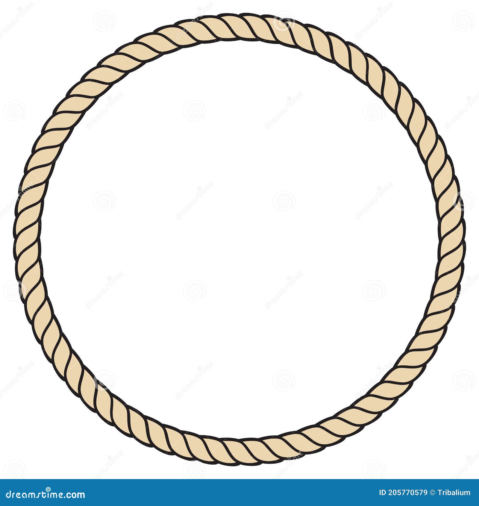 Rope round icon stock vector. Illustration of knot, editable - 205770579