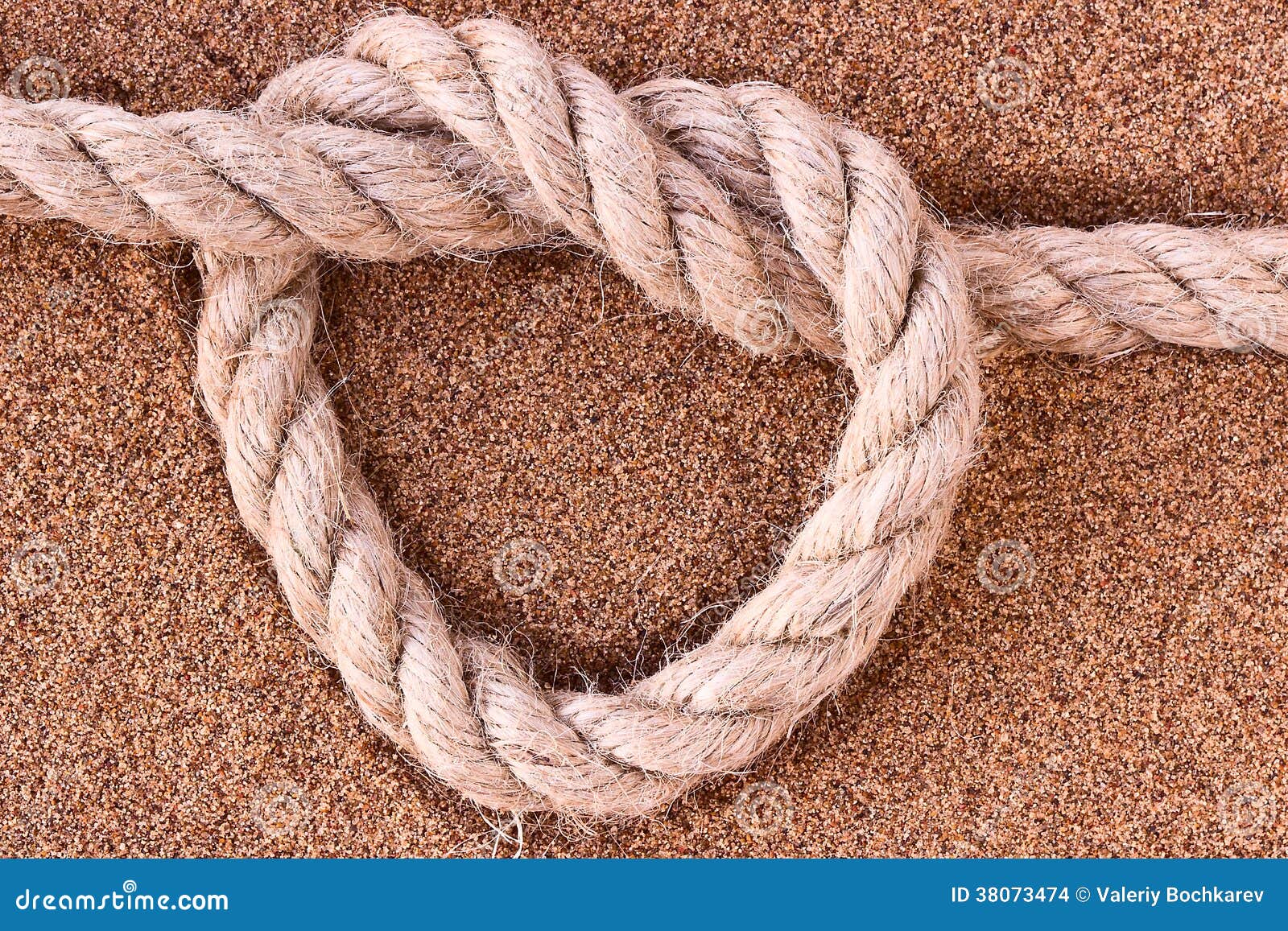 Rope on sand stock photo. Image of binding, compound - 38073474