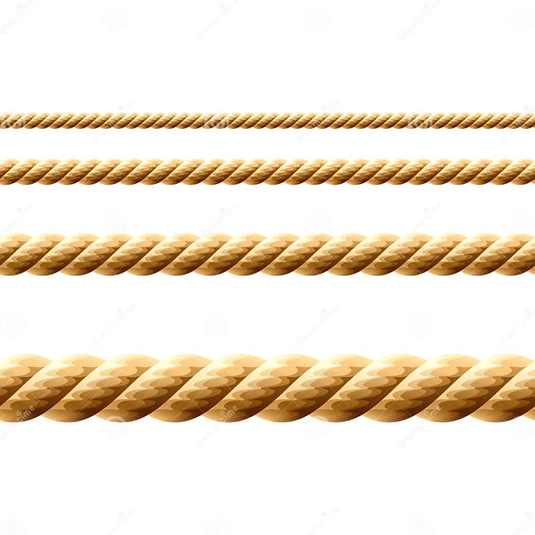 Rope. Seamless Illustration. Stock Vector - Illustration of cable ...