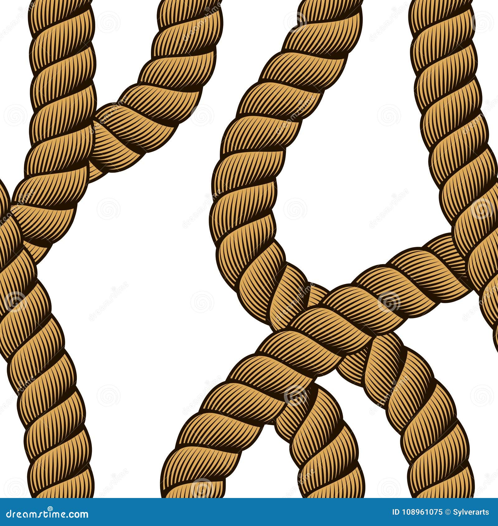 Rope Seamless Pattern, Trendy Vector Wallpaper Background. Navy Stock ...