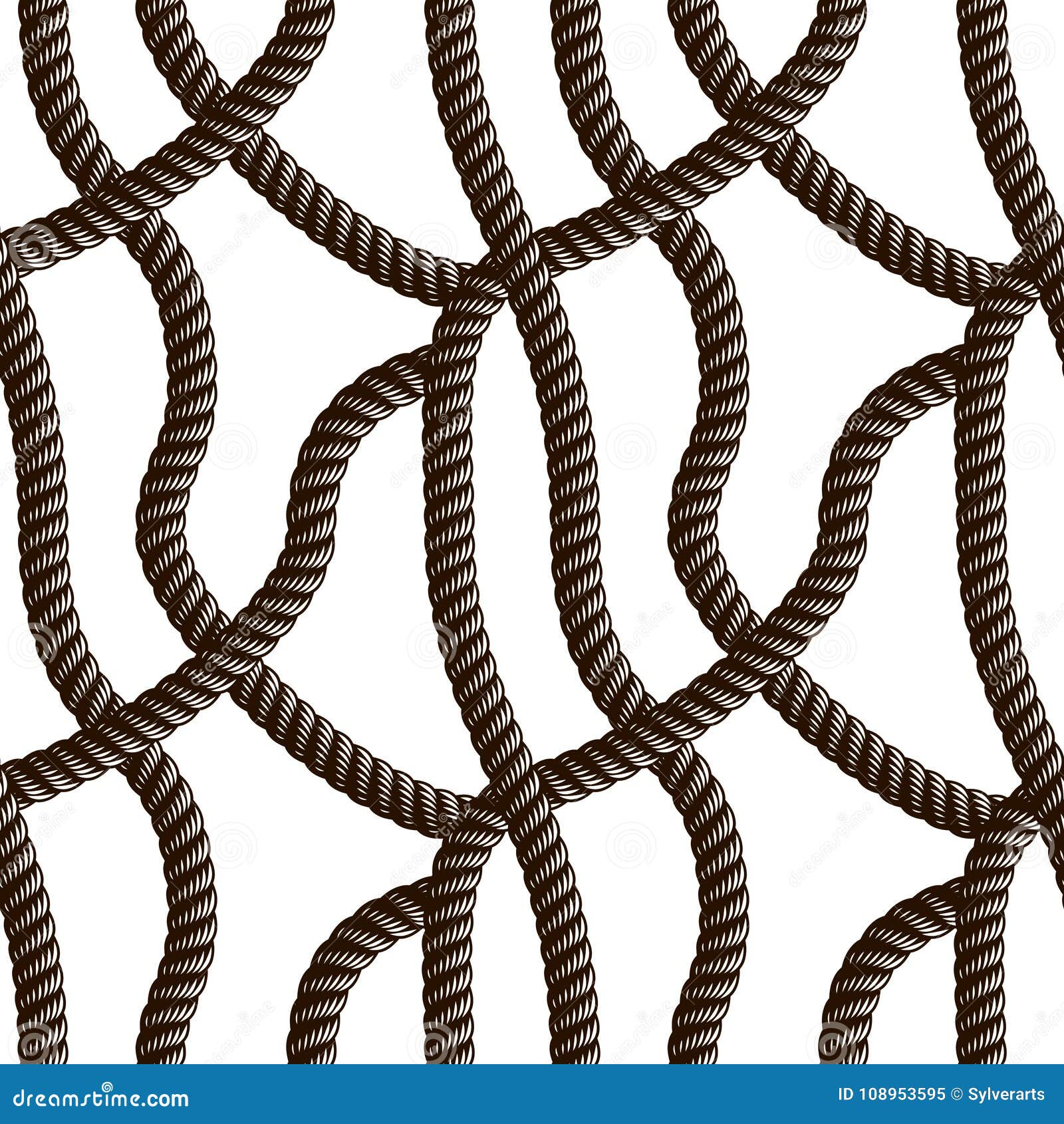 Rope Seamless Pattern, Trendy Vector Wallpaper Background. Tangled Cord ...