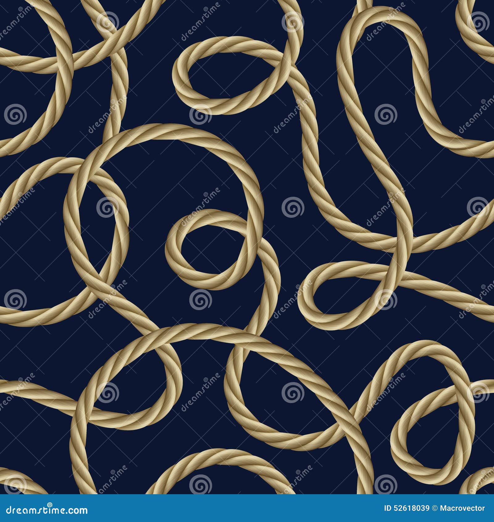 Rope Seamless Pattern stock vector. Illustration of seamless - 52618039