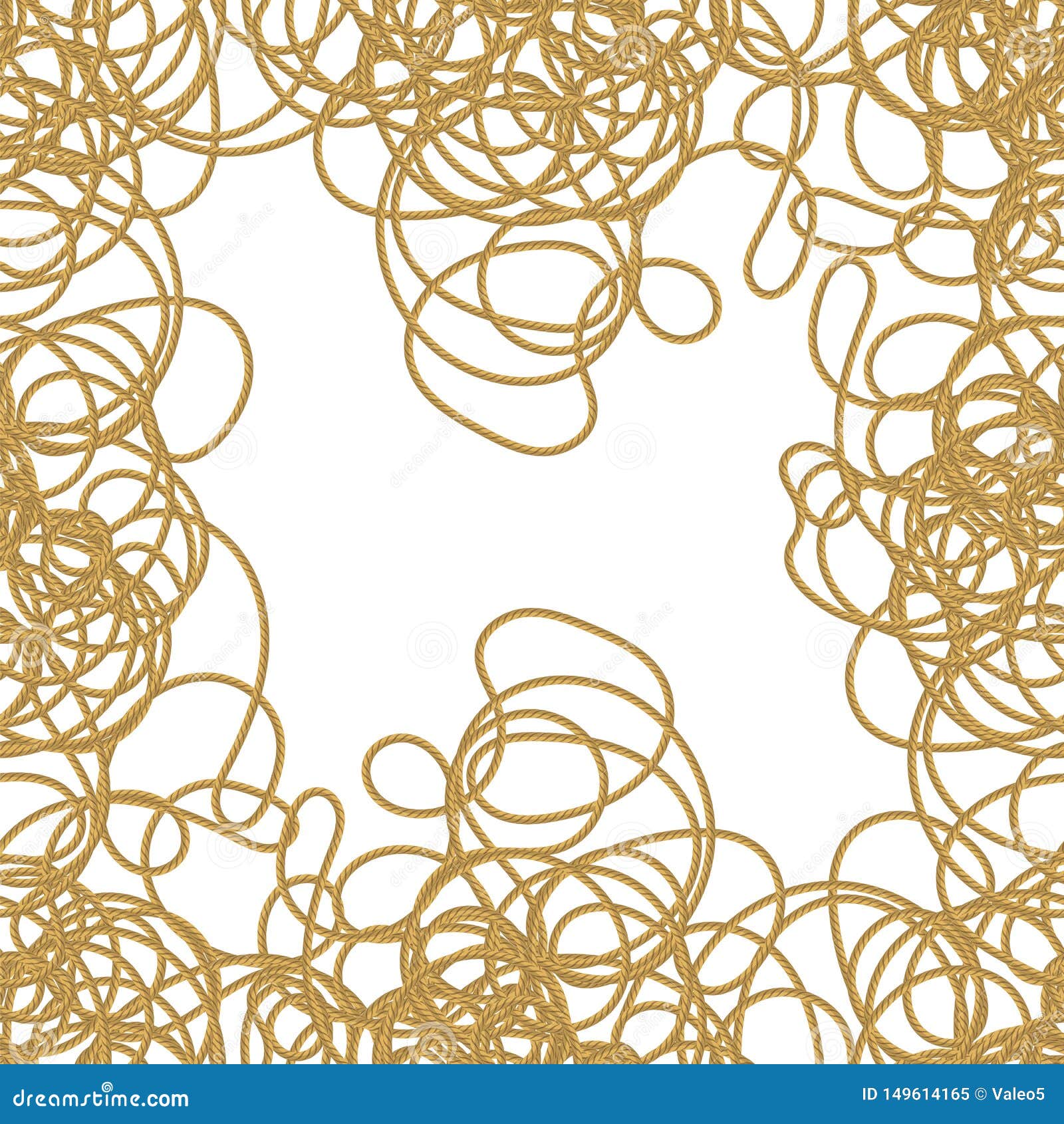 Rope Seamless Pattern. Cute Rope Frame. Stock Illustration ...