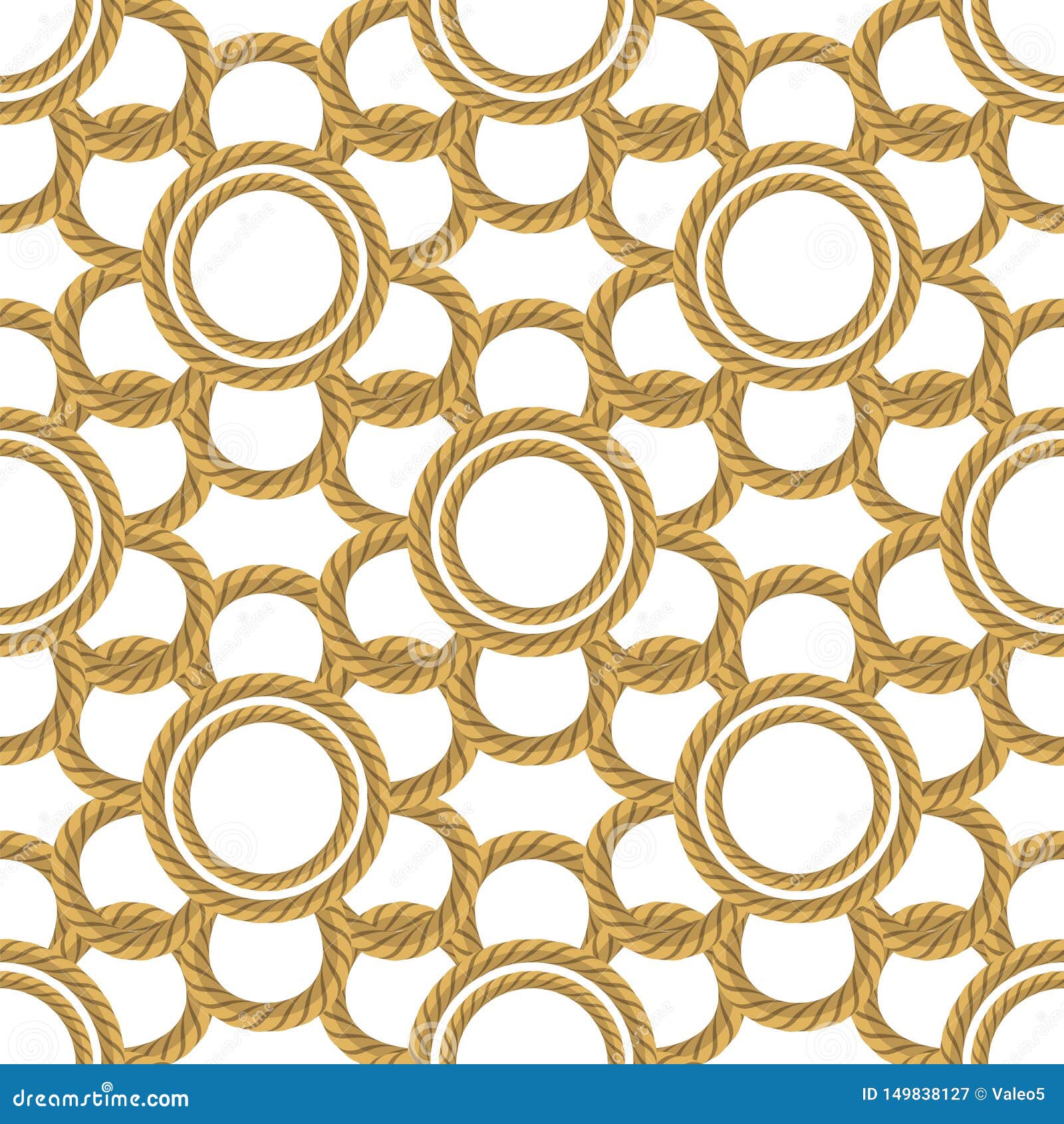 Rope Seamless Pattern on White Background. Rope Texture Stock ...