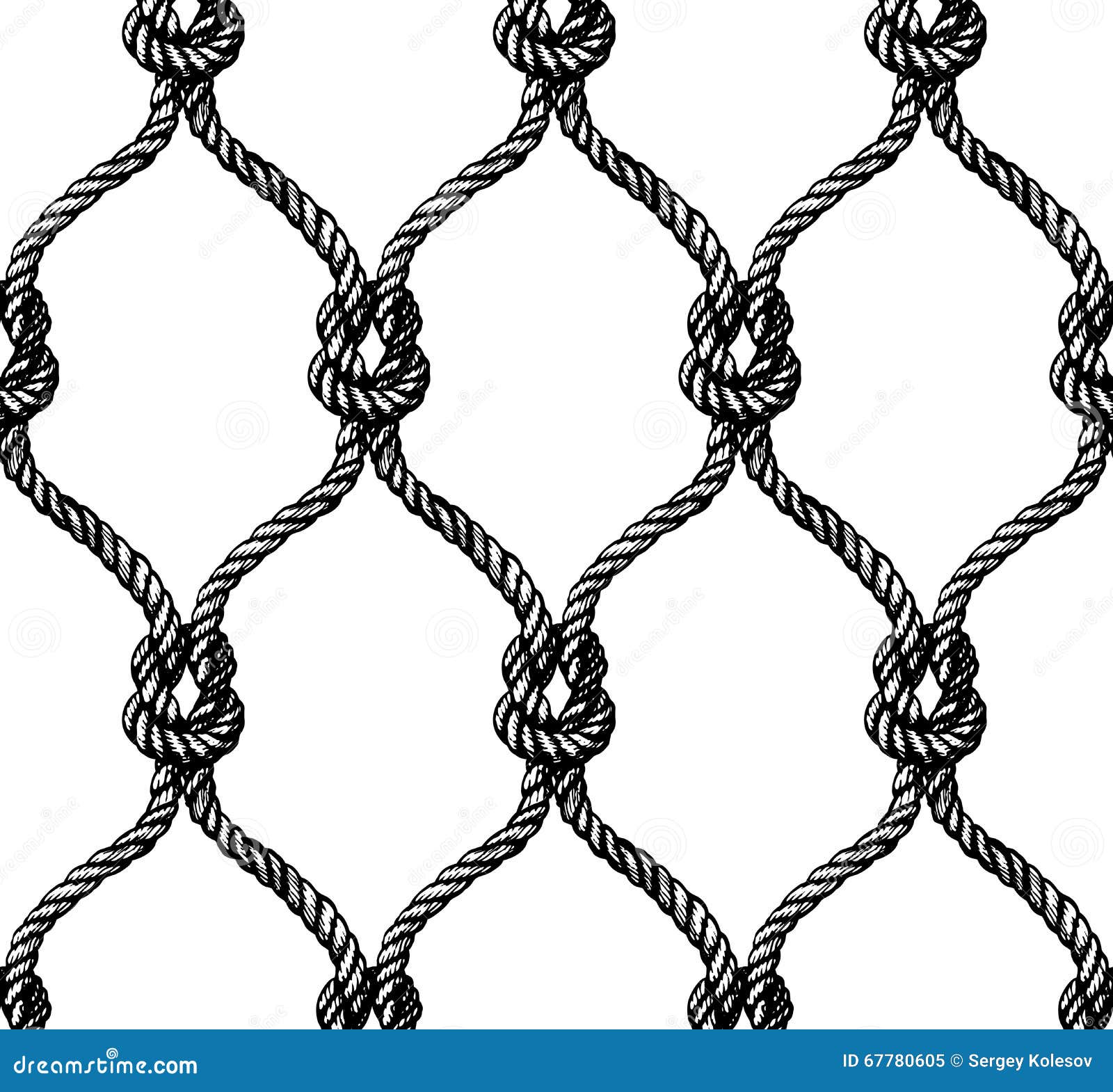 Rope Seamless Tied Fishnet Pattern Vector Illustration | CartoonDealer ...