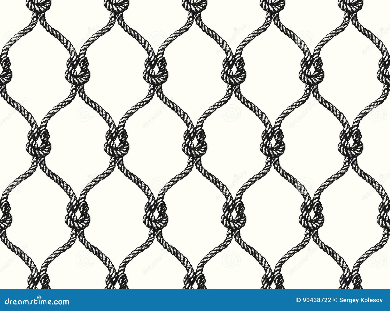 Rope Seamless Tied Fishnet Pattern Stock Vector - Illustration of ...