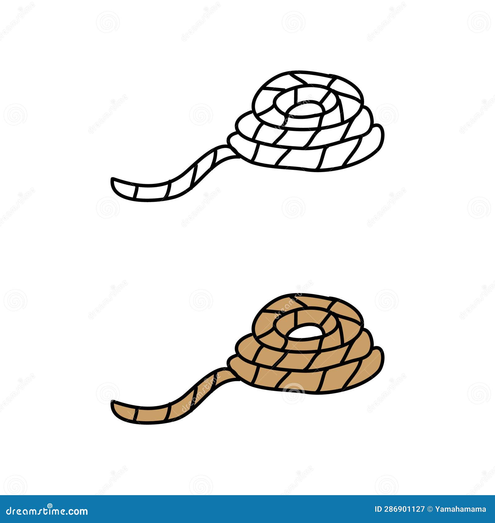 Rope stock vector. Illustration of cartoon, black, graphic - 286901127