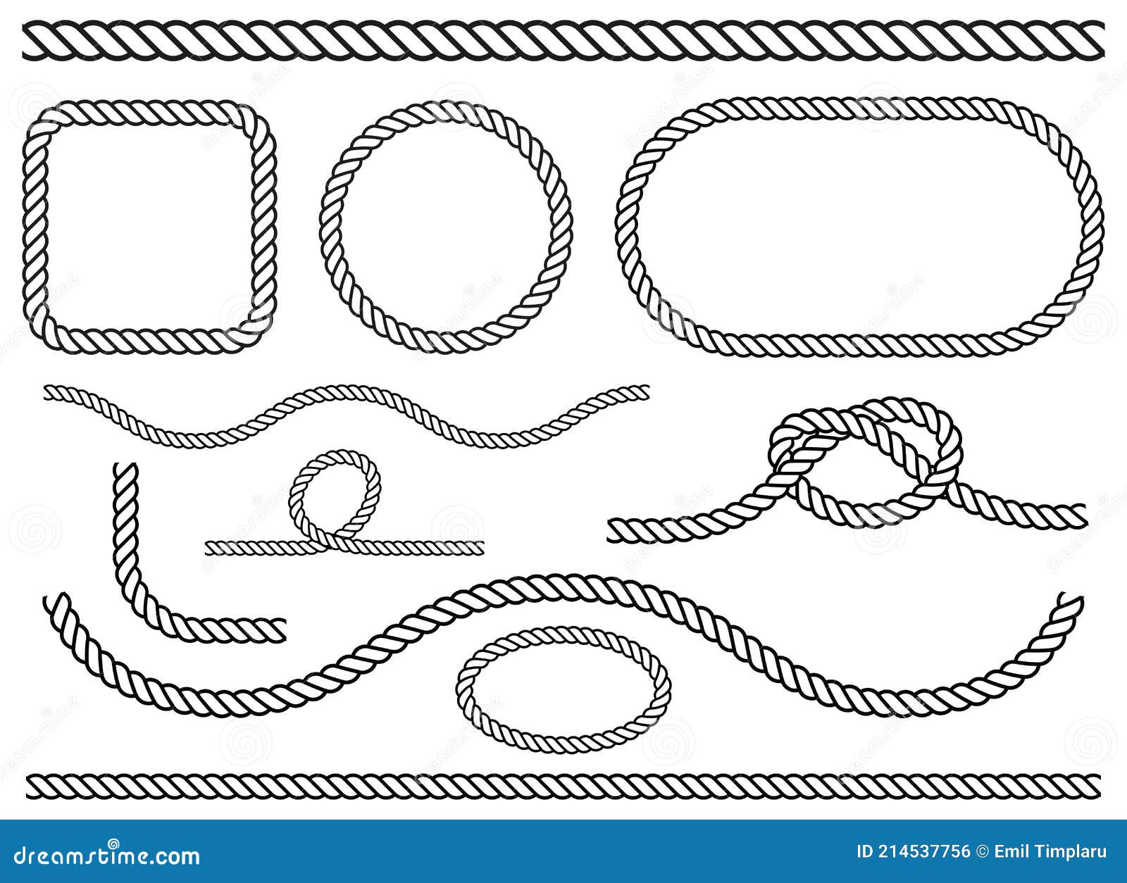 Rope Set Vector Design Illustration Stock Vector - Illustration of ...