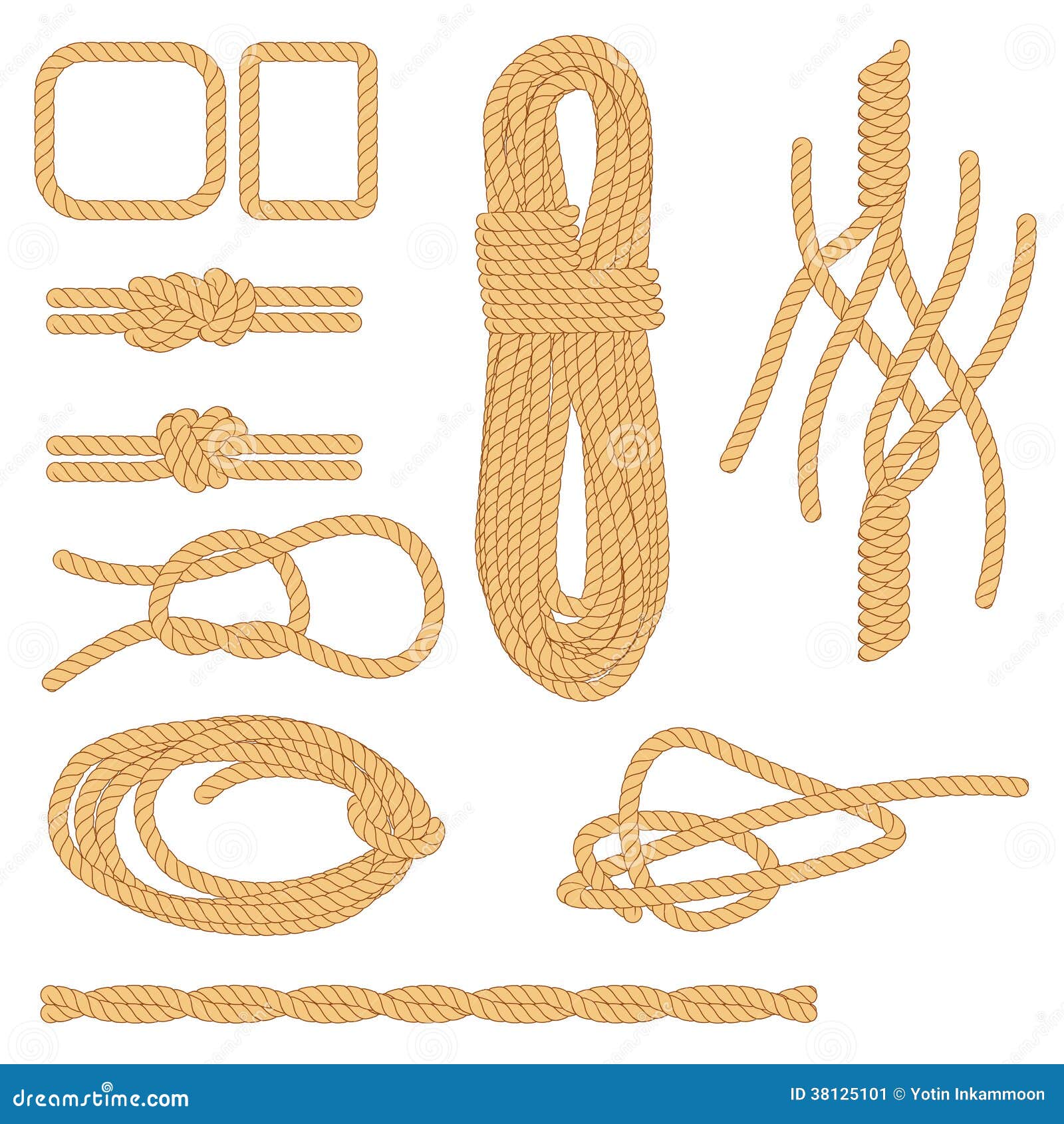 Rope stock vector. Illustration of string, cord, fiber - 38125101