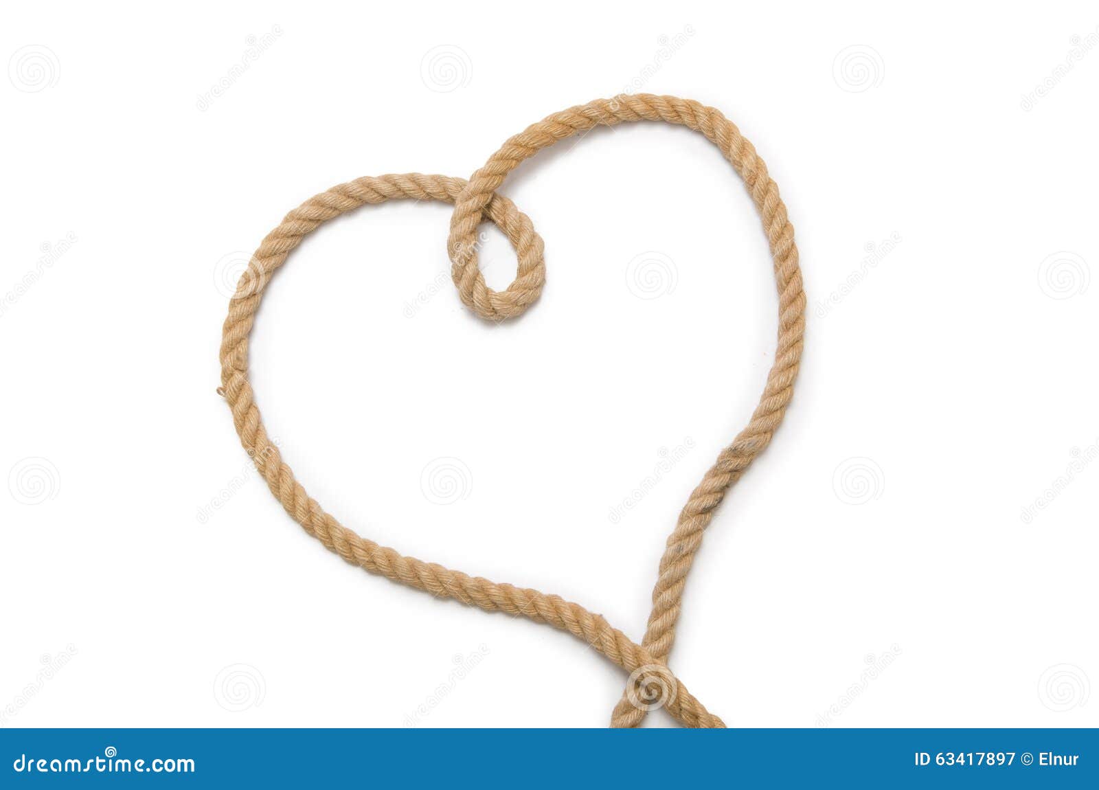 The Rope in the Shape of Heart Stock Image - Image of roll, nautical ...