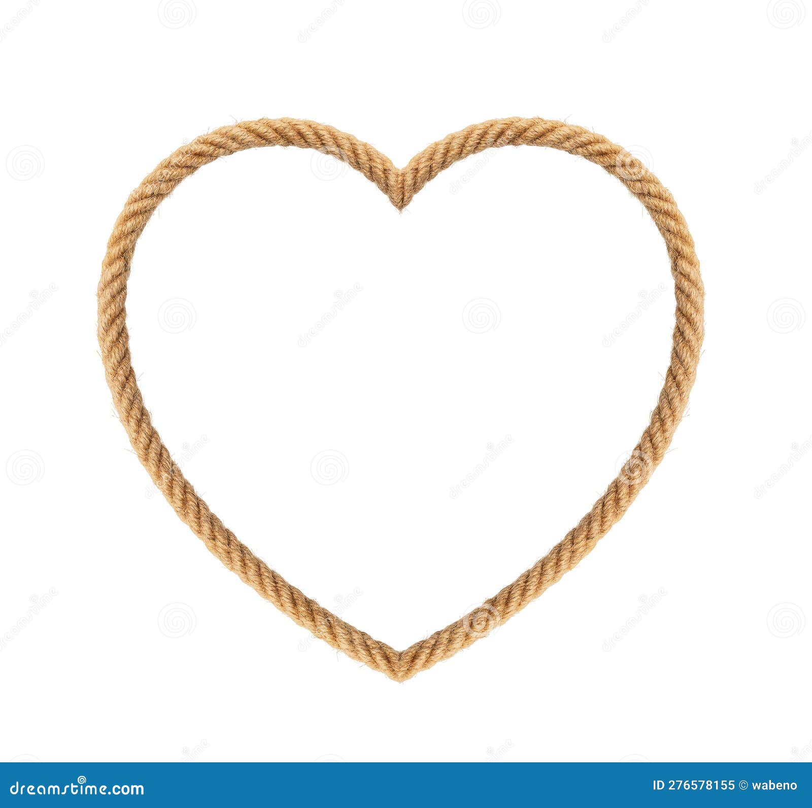 Rope in the shape of heart stock image. Image of heart - 276578155