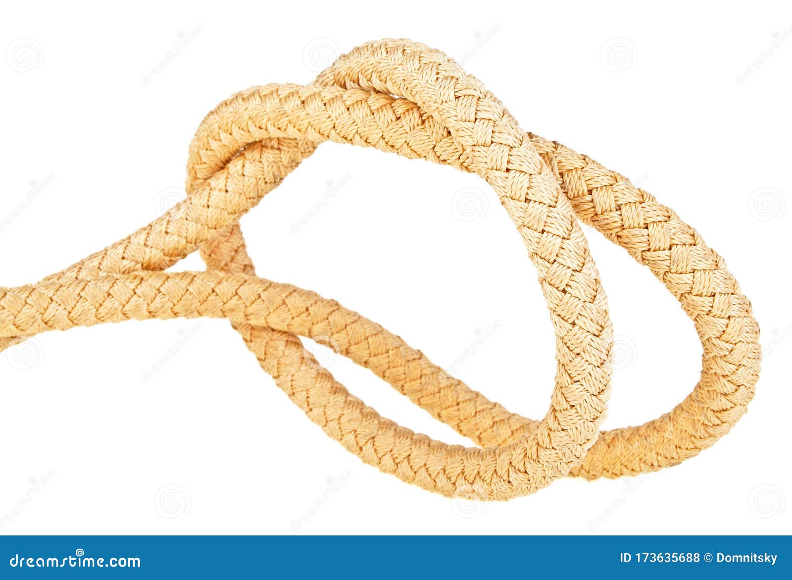 Rope in the Shape of a Loop Isolated on White Background Stock Photo ...