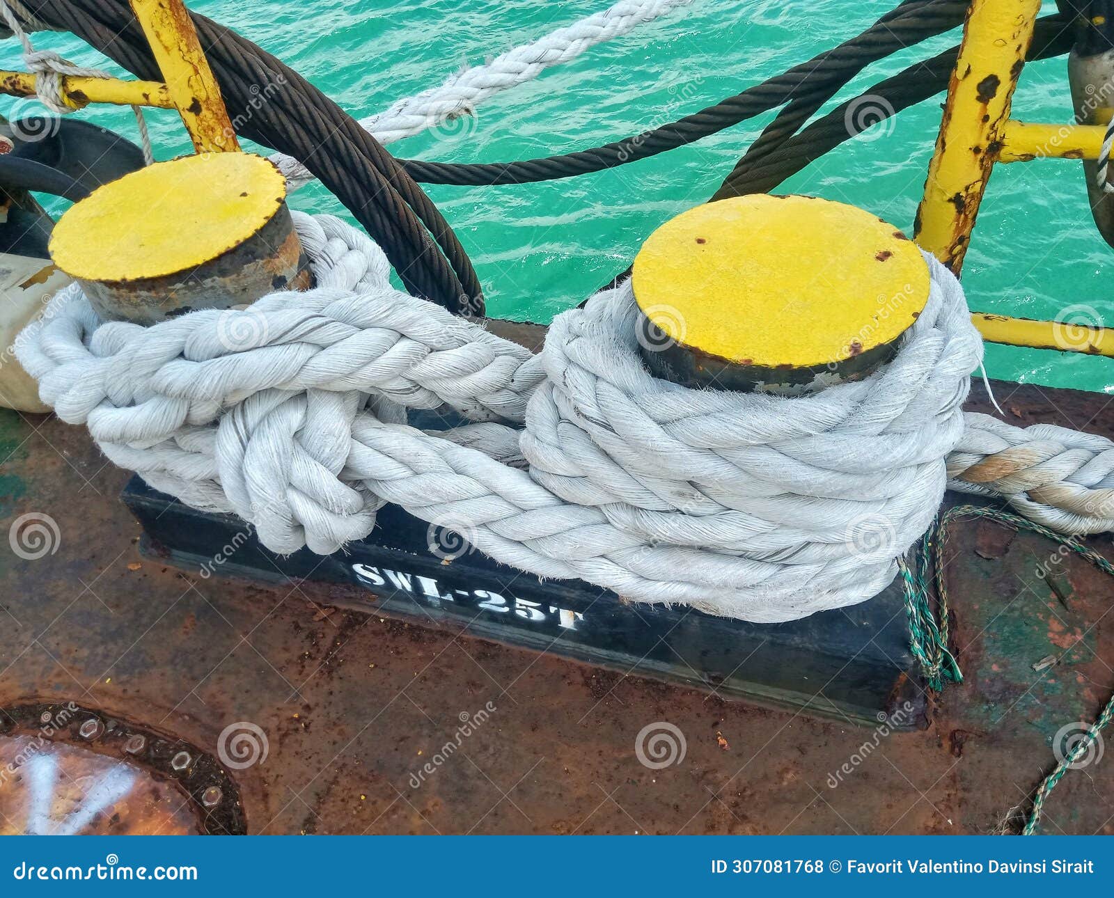 Rope on the Ship is Tied Tightly so that Ship Does Not Drift when ...