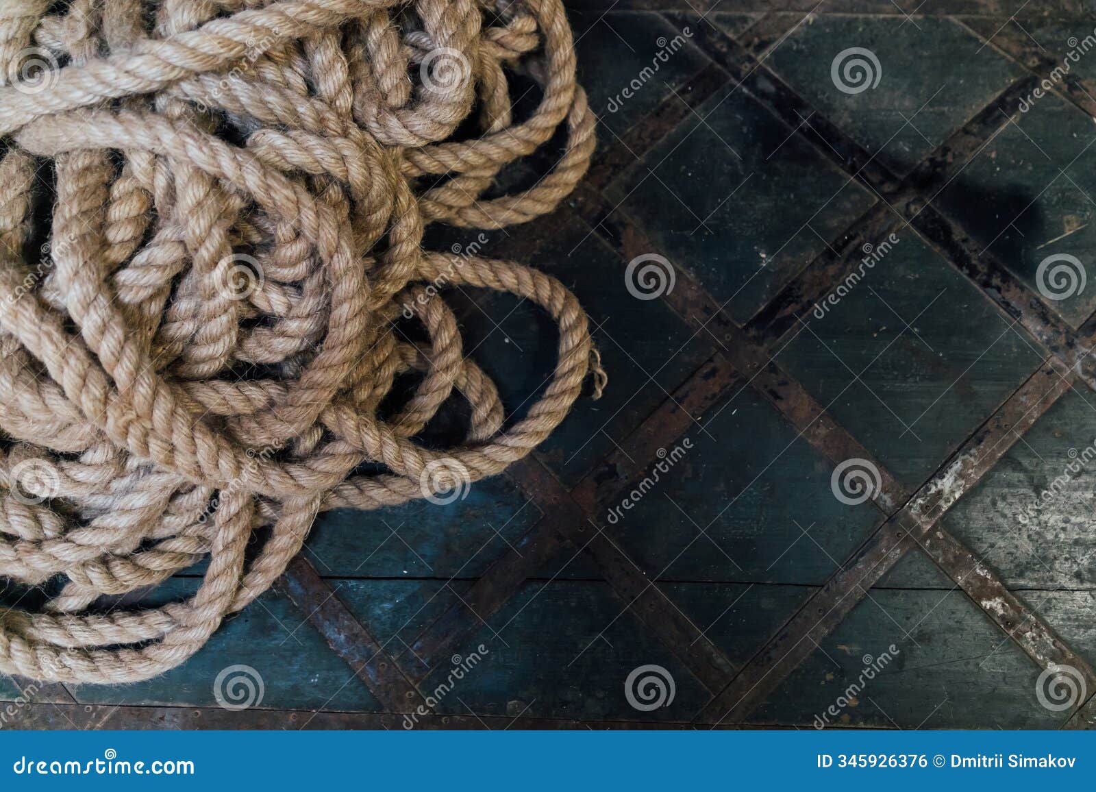 Rope Ship Rope on Wooden Table As Background Stock Photo - Image of ...