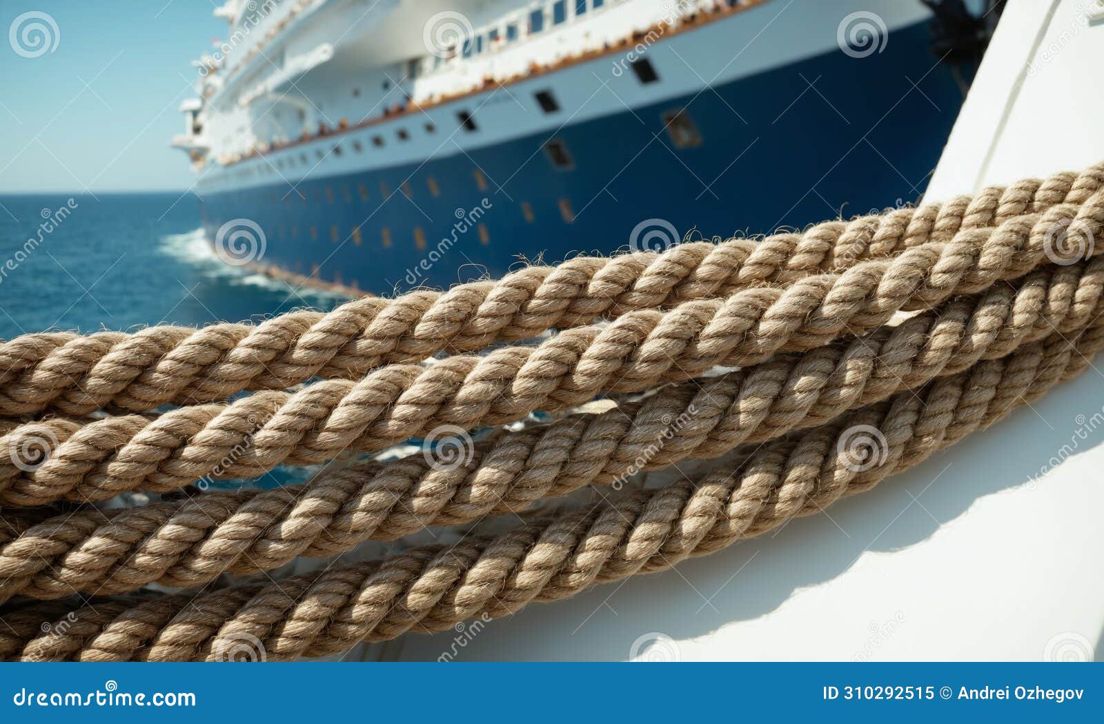 Rope from the Side of the Ship Stock Image - Image of rope, maritime ...