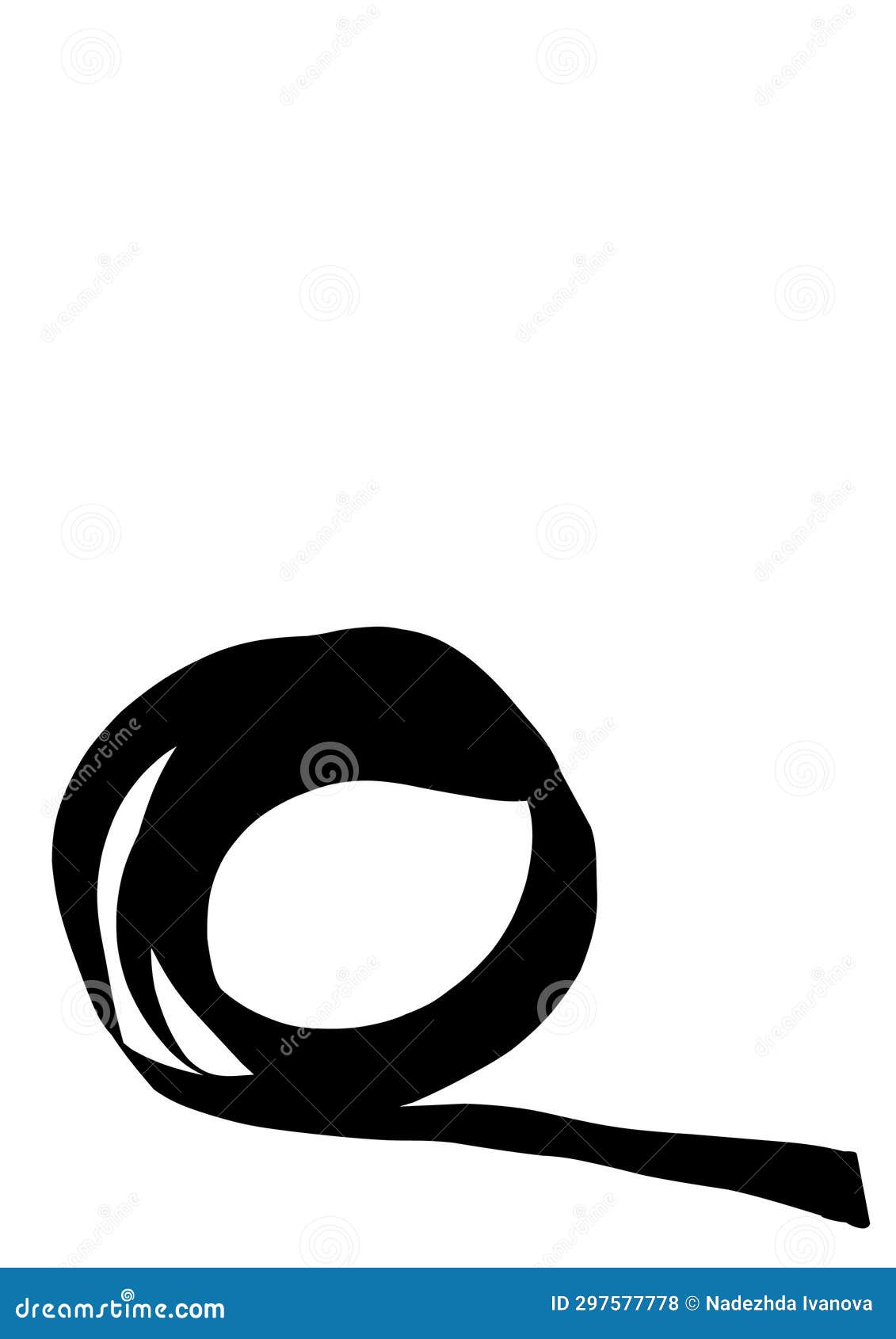 Rope Silhouette Isolated on White Background. Vector Illustration in ...