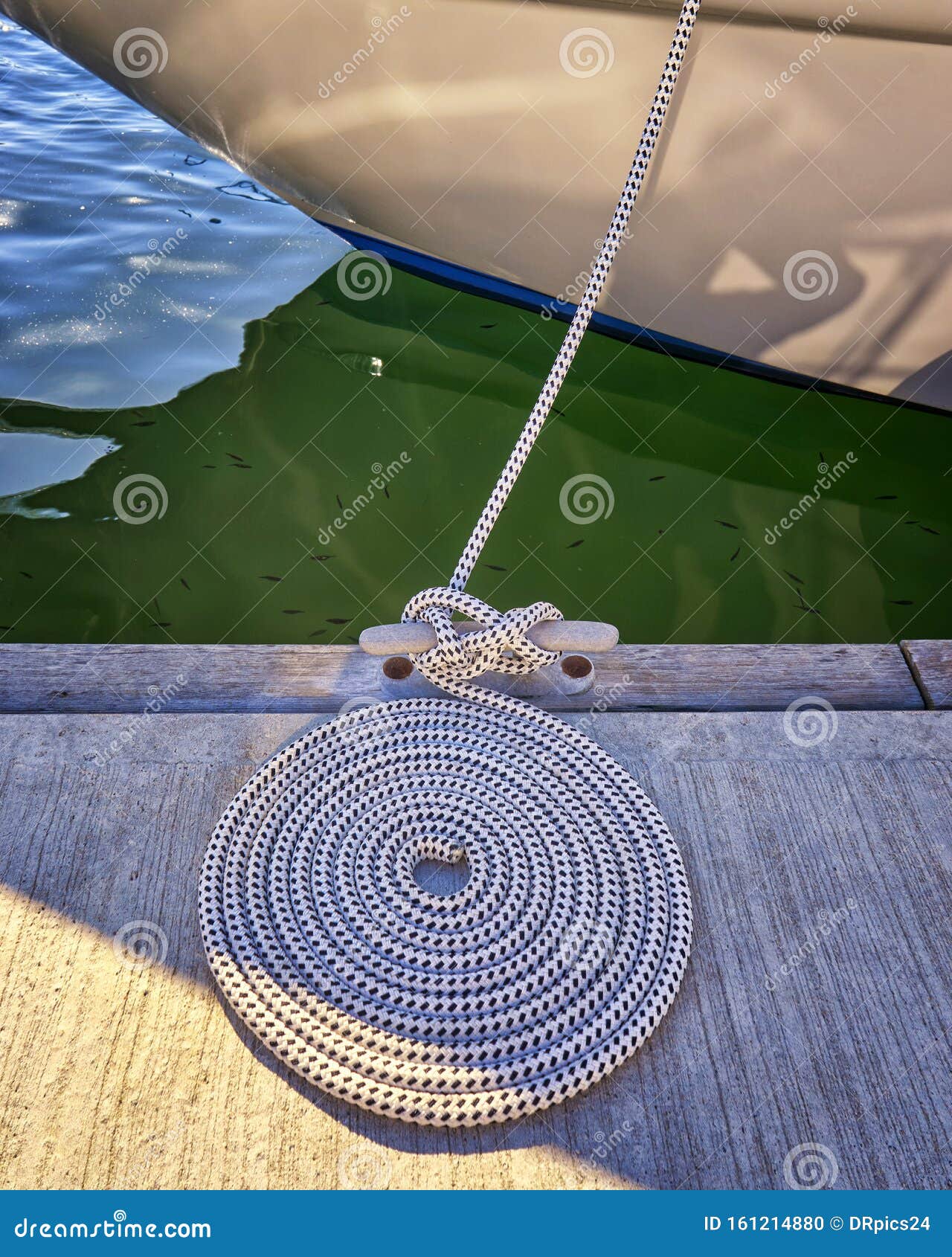 Rope Snail on Pier on the Baltic Sea Stock Photo - Image of backdrop ...