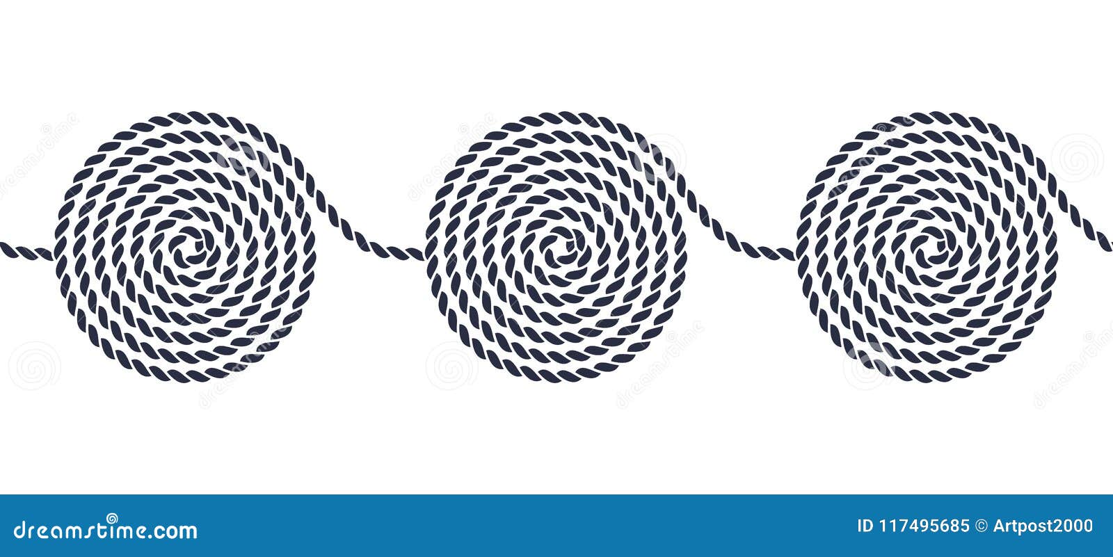 Rope Spiral Seamless Pattern Stock Vector - Illustration of seamless ...