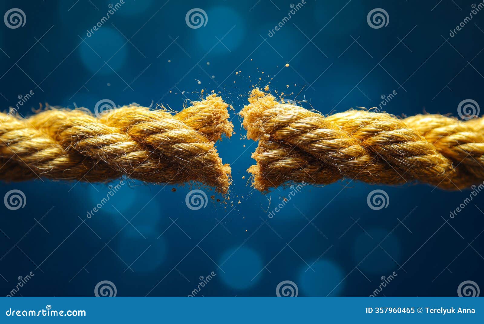 A Rope is Split in Half, with One Half Hanging Down Stock Image - Image ...