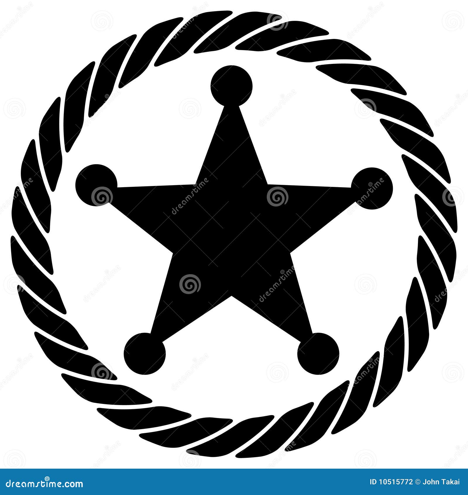 Rope with Star stock vector. Illustration of isolated - 10515772