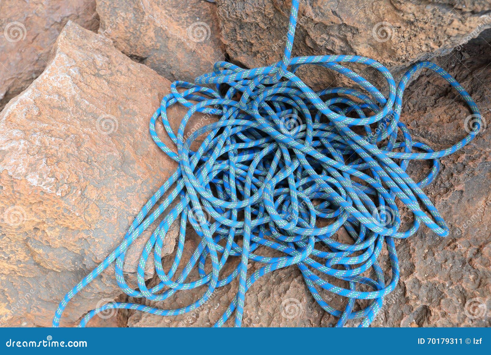 Rope in stone stock image. Image of climbing, adventure - 70179311
