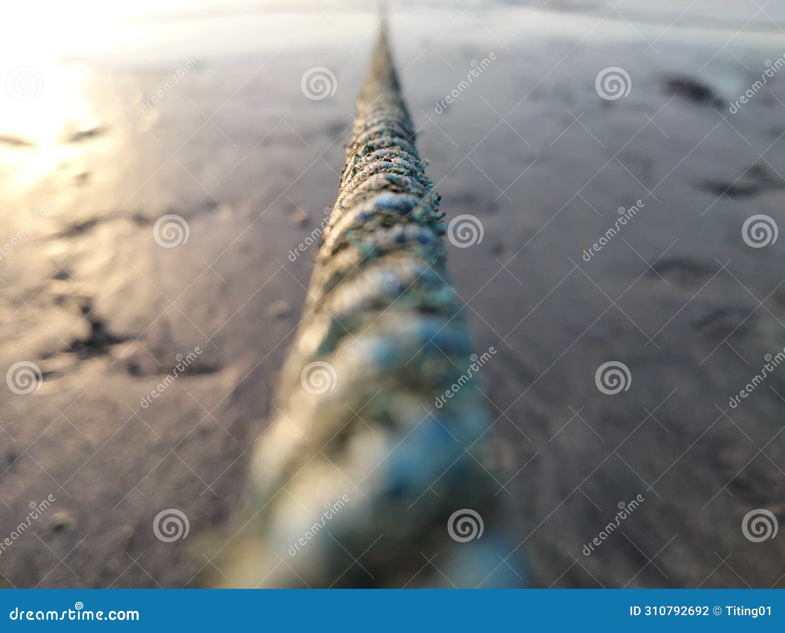 A Rope Stretched Across the Beach Stock Photo - Image of sand, beach ...