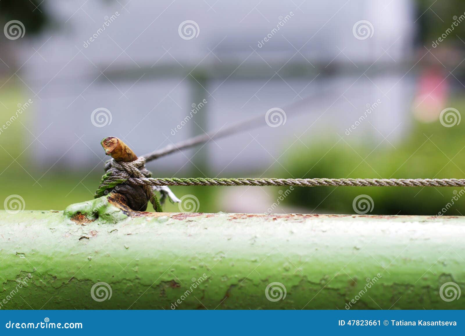 Rope Stretched Over a Steel Frame. Stock Image - Image of frame, hook ...