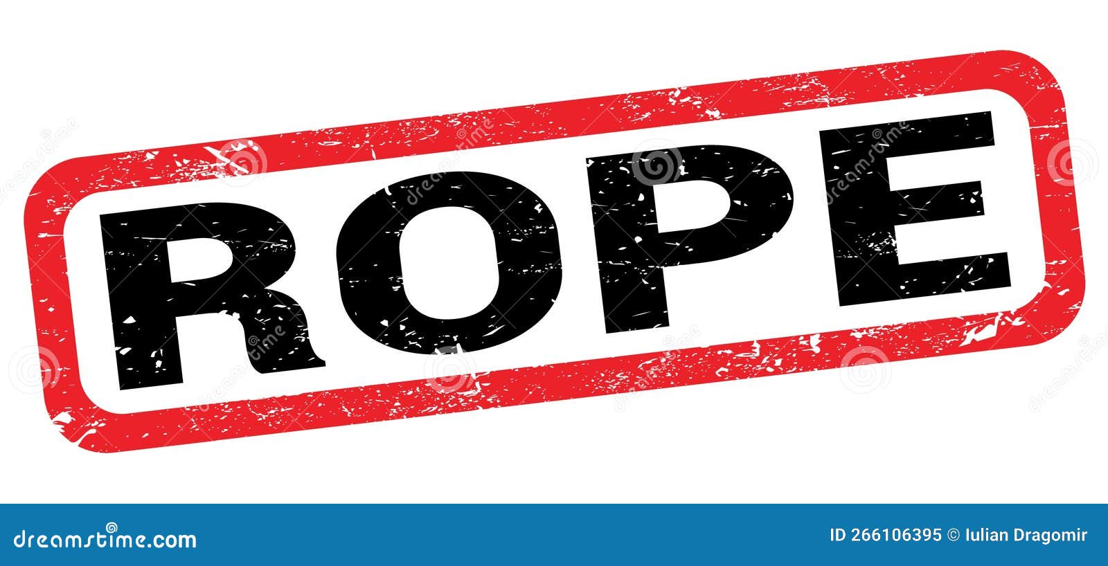 ROPE Text Written on Red-black Rectangle Stamp Stock Illustration ...