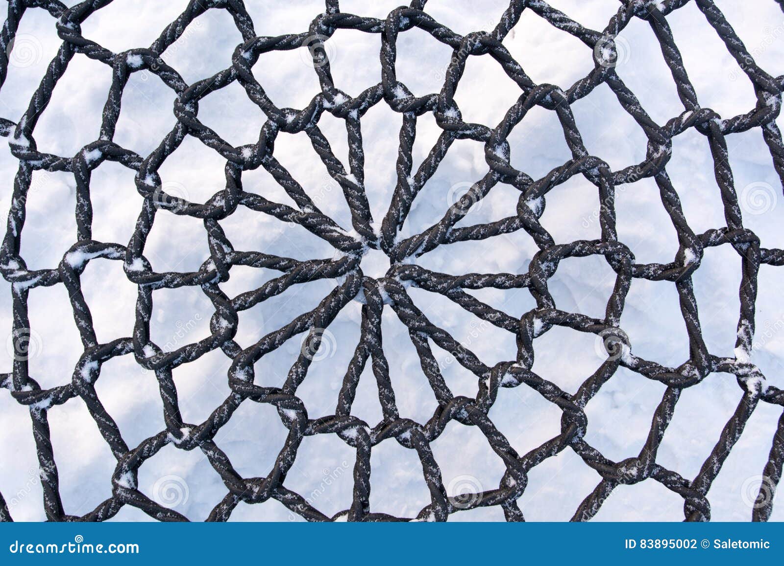 Rope Texture of an Swing Chair in the Snow Stock Photo - Image of cable ...