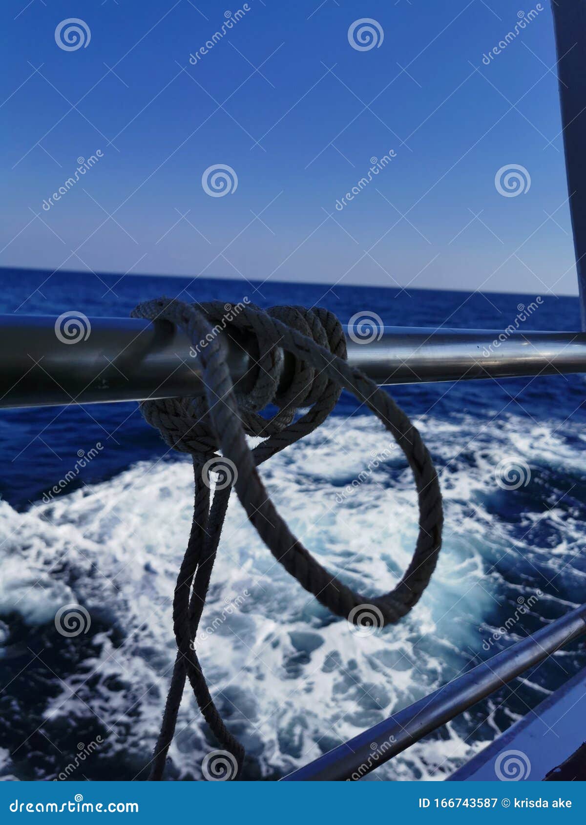 Rope Tie Knot Under Diving Ship in the Sea Stock Image - Image of ship ...