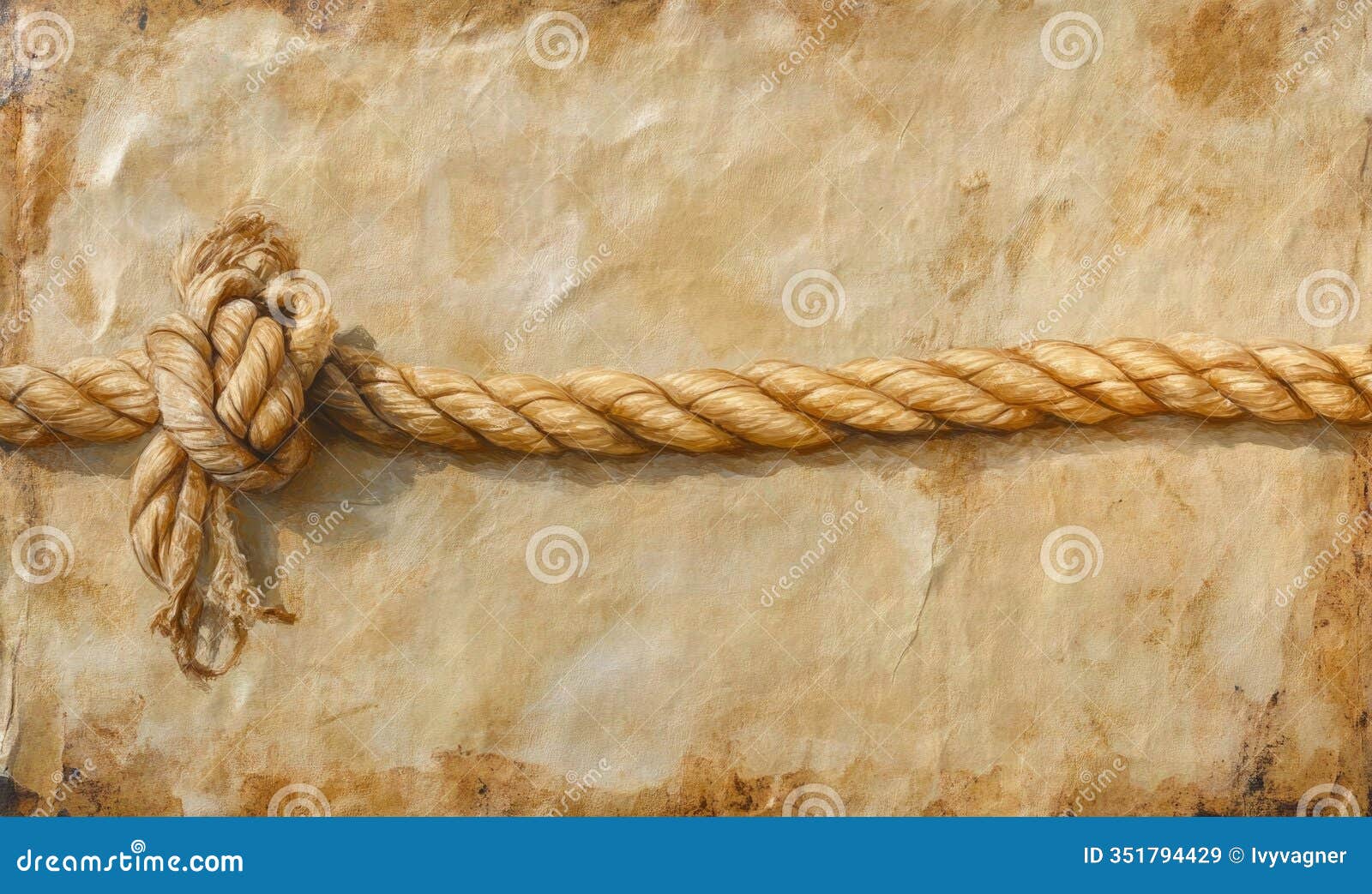 A rope is tied in a knot stock illustration. Illustration of travel ...
