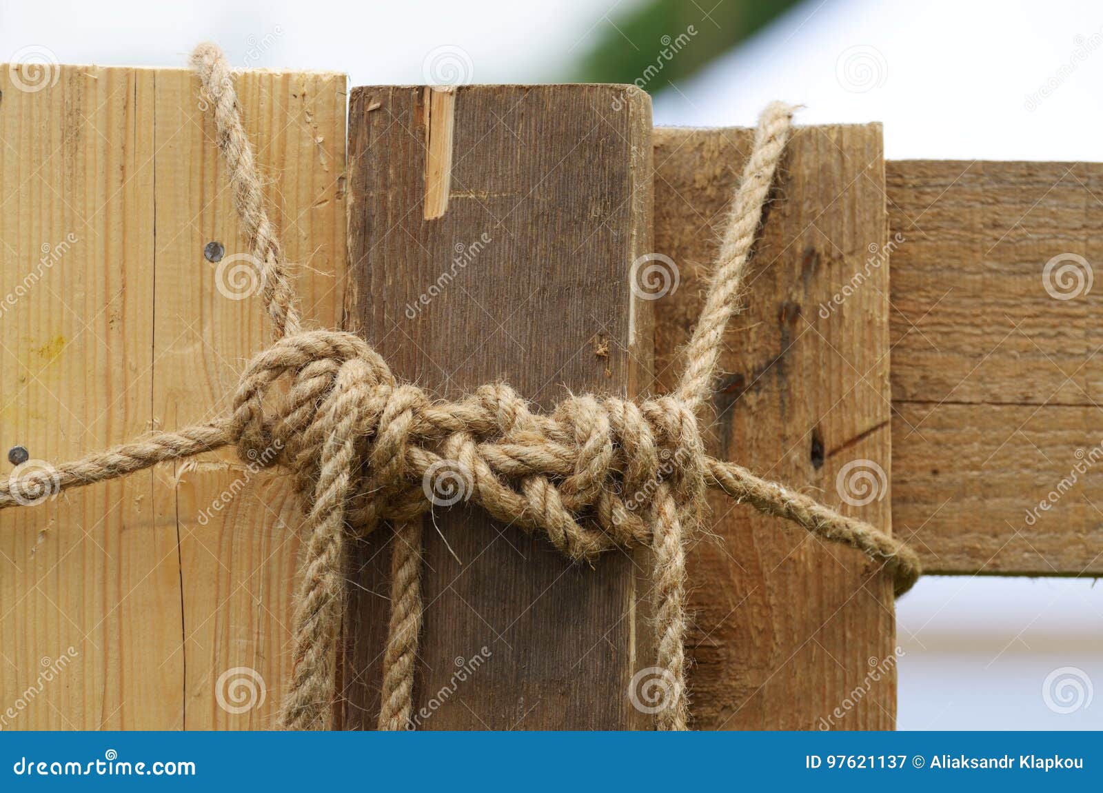 Rope tied knot. stock image. Image of fasten, texture - 97621137