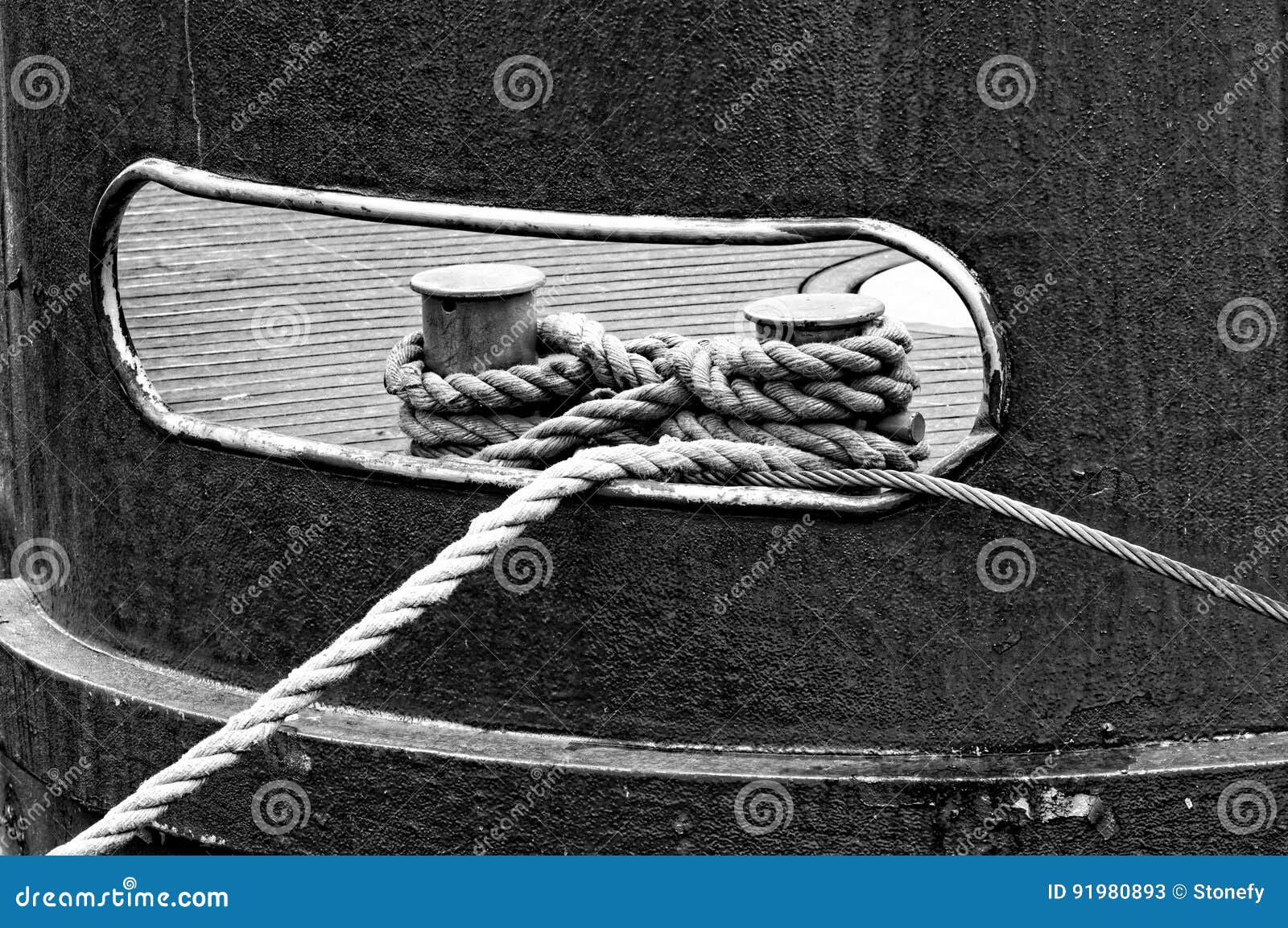 Rope tied on the nails stock image. Image of beauty, history - 91980893