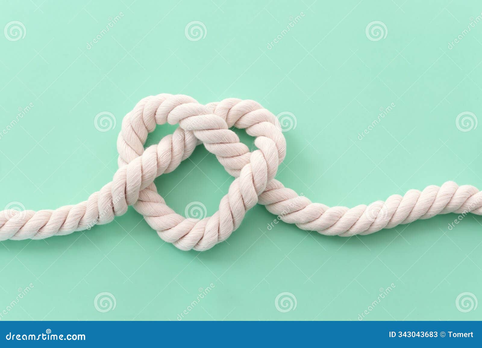 Rope Tied in the Shape of Heart. Concept of Strength and Relationship ...