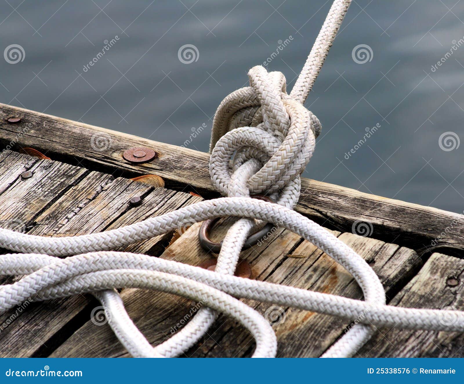 Rope Tied Up at Dock stock photo. Image of securely, tied - 25338576