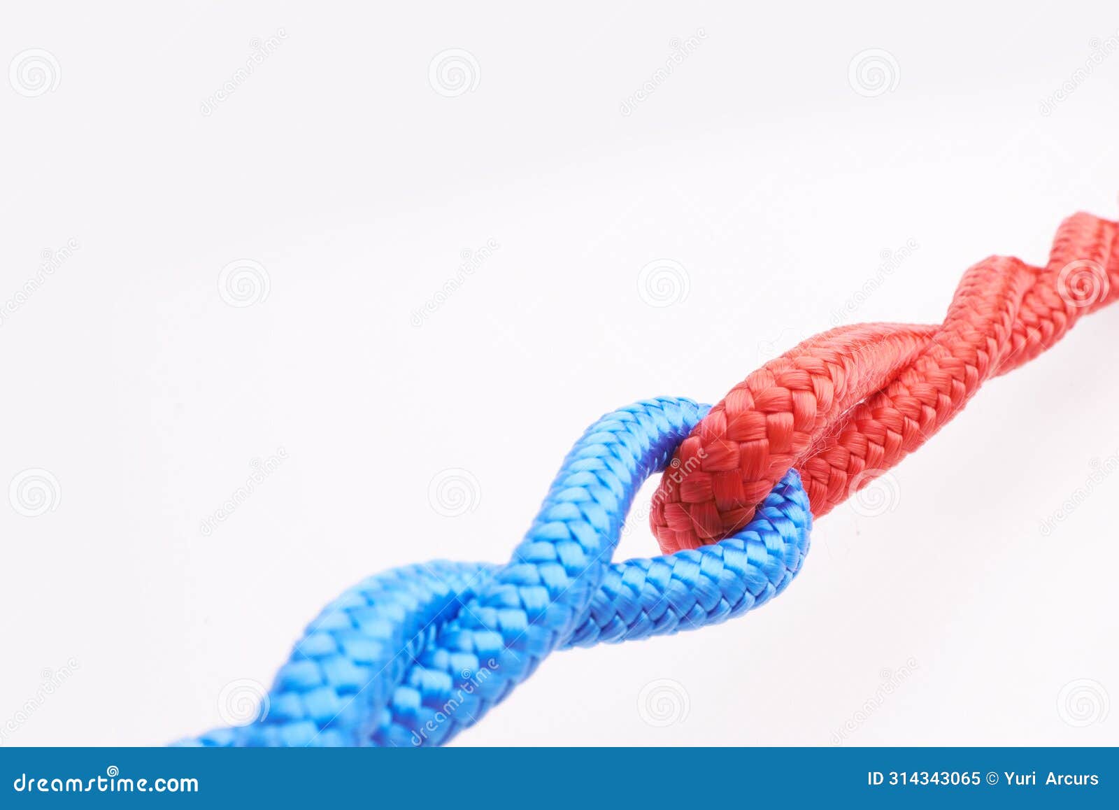 Rope, Ties and Connection with Color in Knot, Link or Loop Together on ...