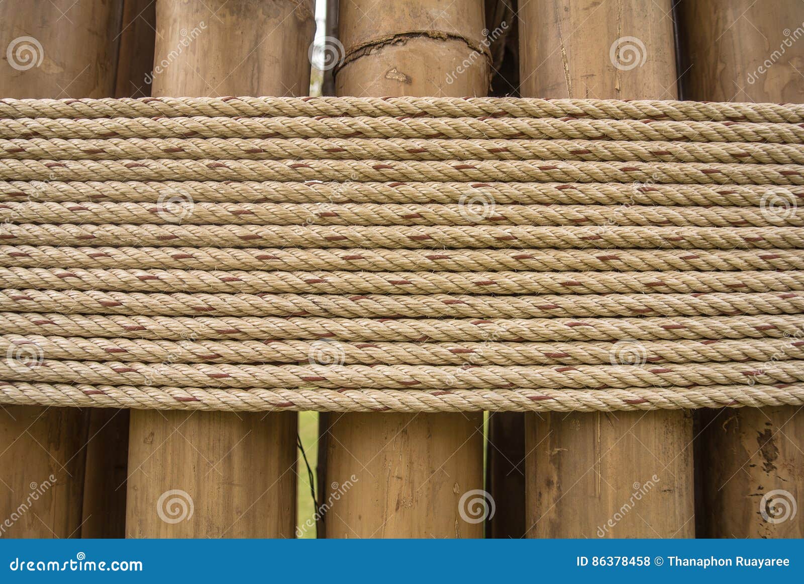 Rope tightly arganized stock photo. Image of line, fasten - 86378458