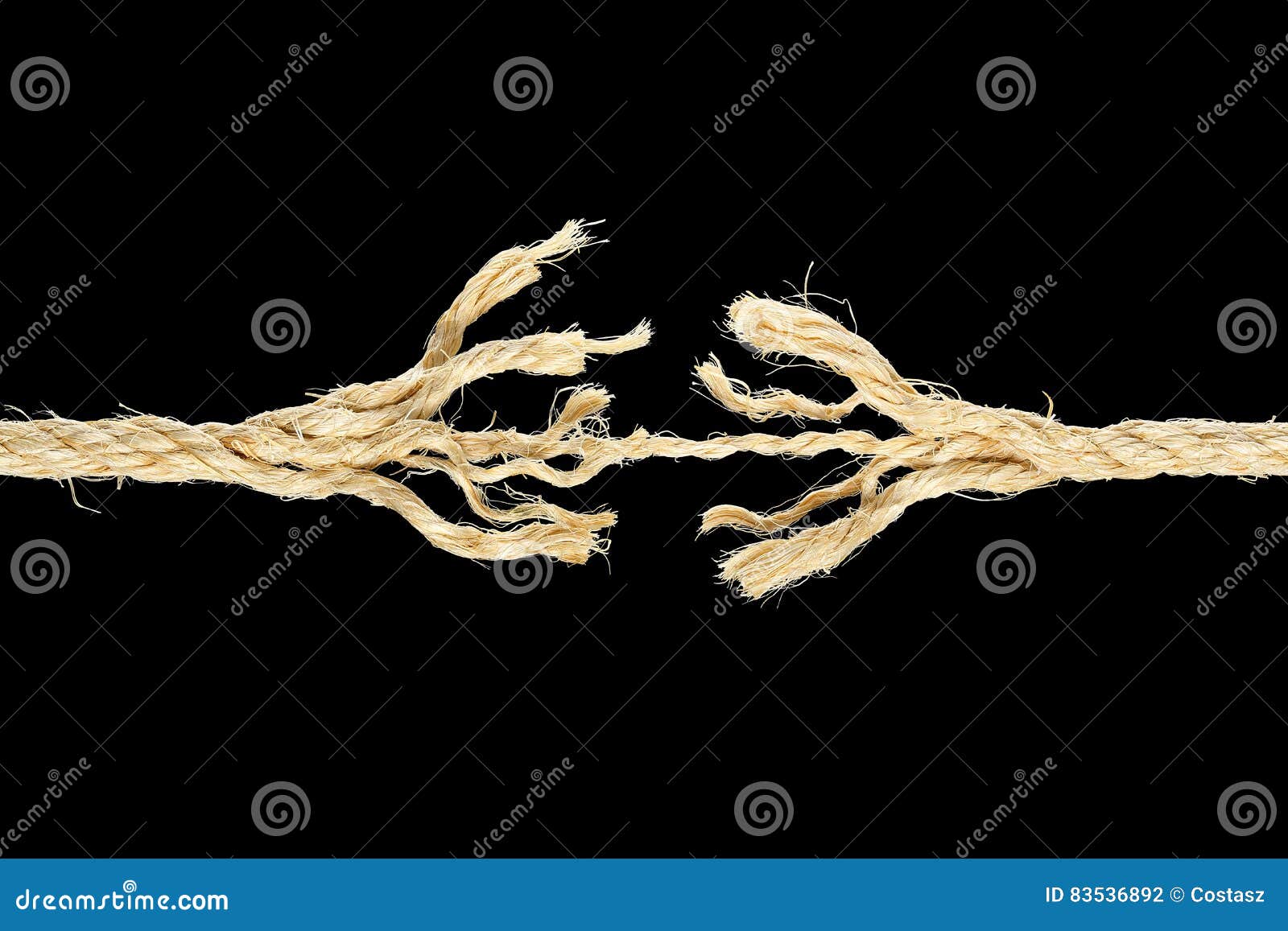 Rope about to break stock photo. Image of problem, conceptual - 83536892