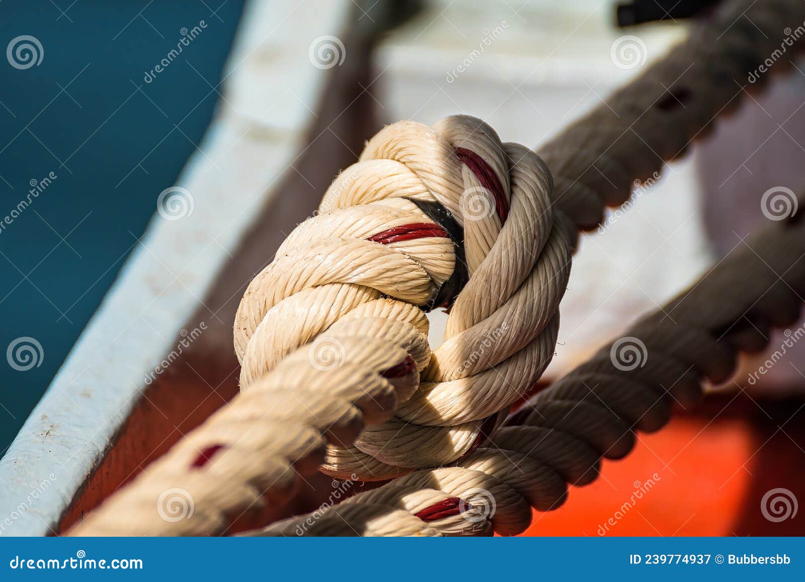 Rope To Tie the Boat To Avoid the Wave Breaking the Sea Stock Image ...