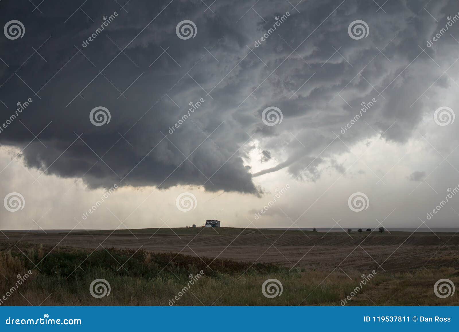 A Rope Tornado Funnel Dissipates Underneath the Updraft of a Supercell ...