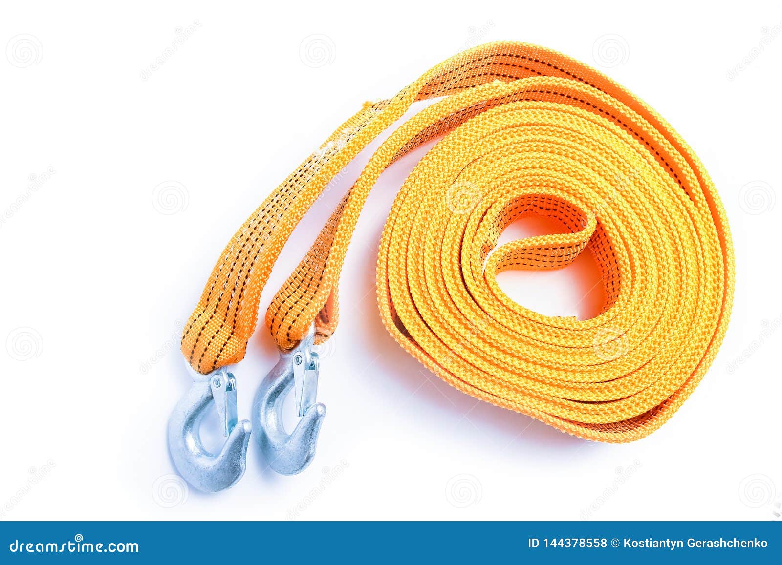 Rope Tow Rope for Cars on a White Background Stock Photo - Image of ...