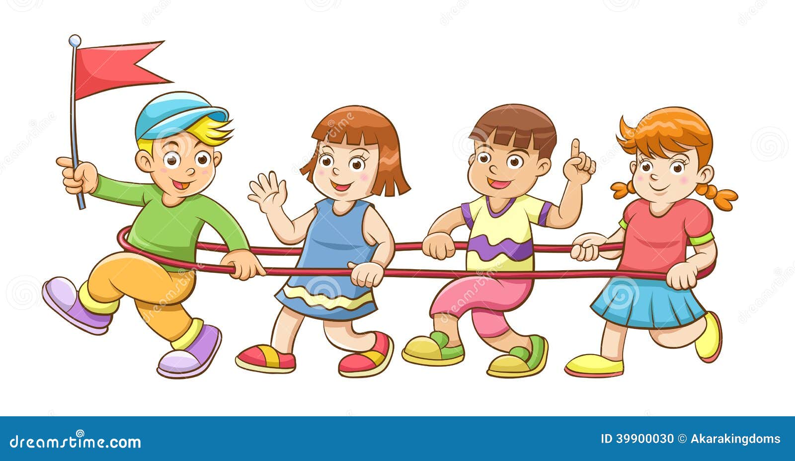 Rope train stock vector. Illustration of preschool, girl - 39900030