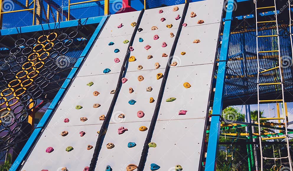 Rope Training Camp for Workout and Climbing at Ropes Stock Image ...