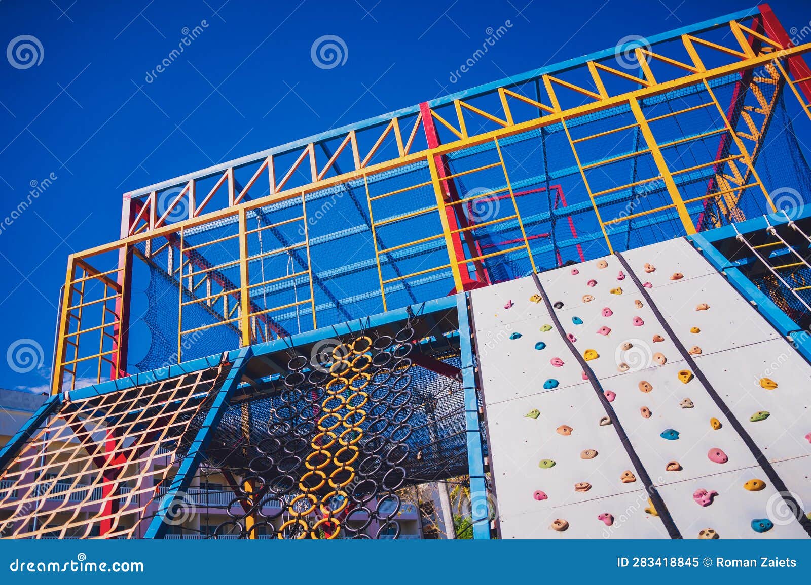 Rope Training Camp for Workout and Climbing at Ropes Stock Image ...