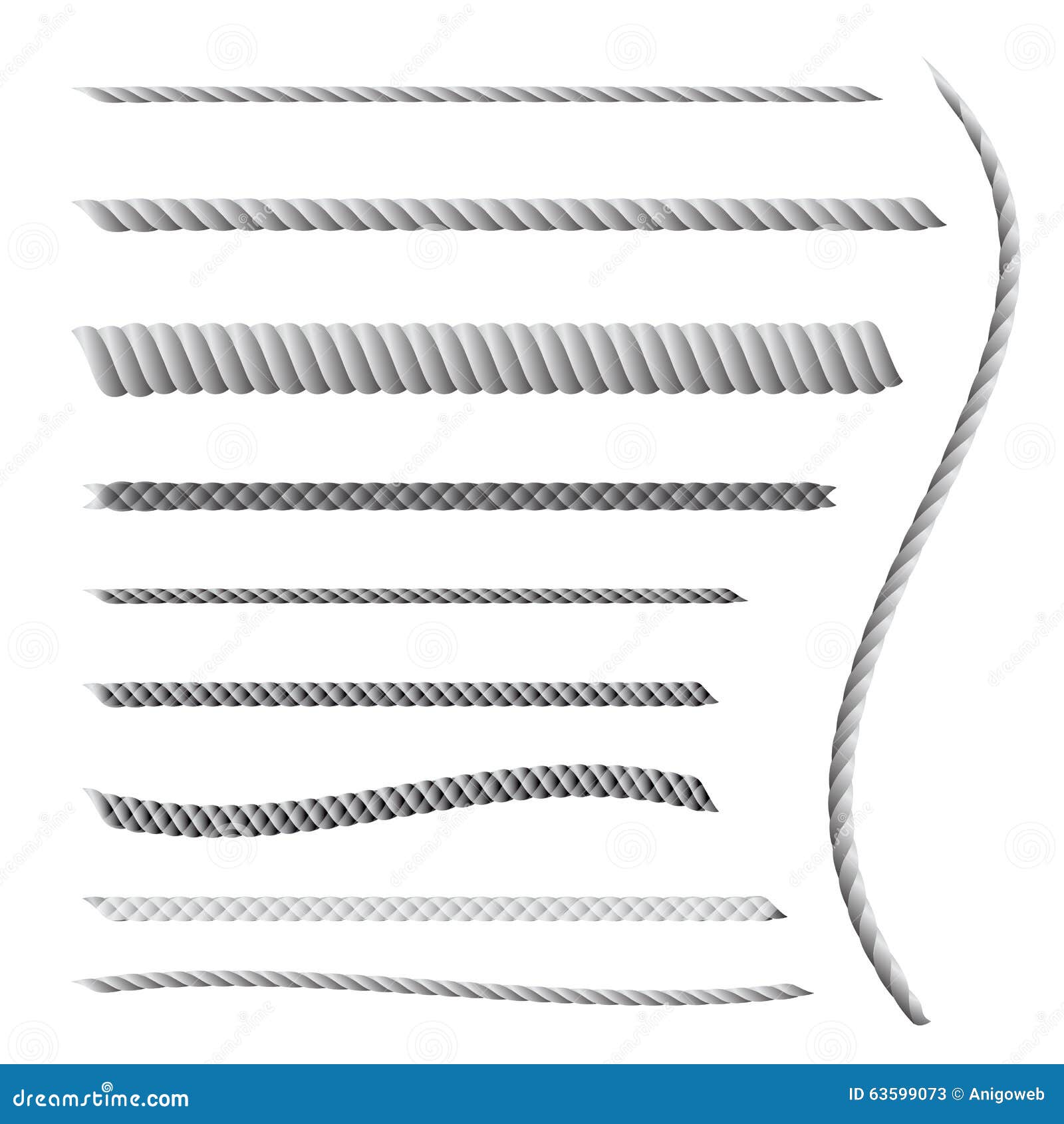 Rope or twine stock vector. Illustration of isolated - 63599073