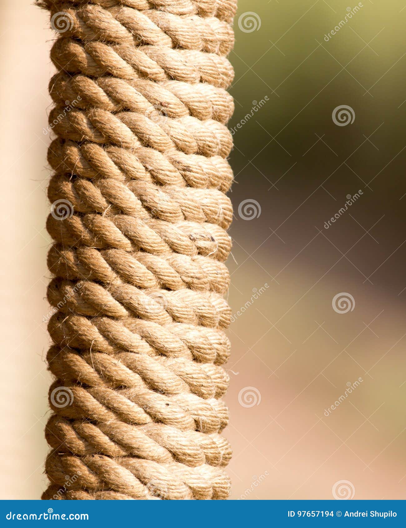 Rope twisted on a pole stock photo. Image of rope, texture - 97657194