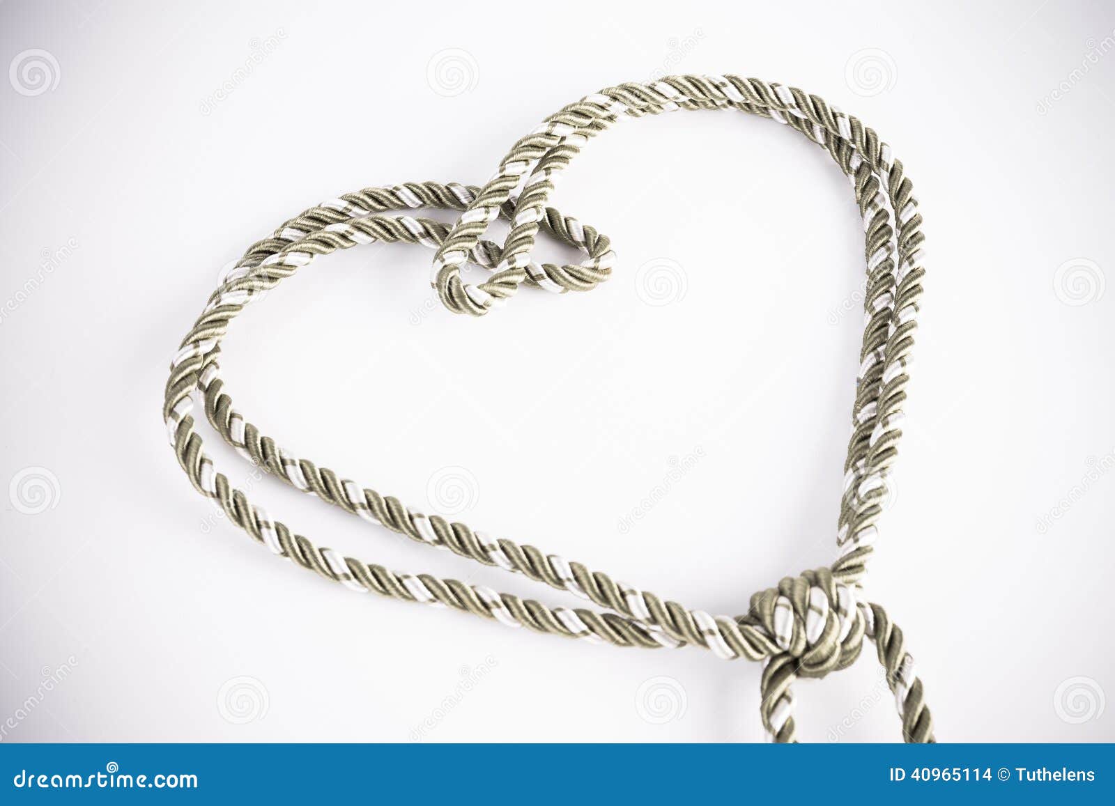 Rope Valentine Heart of Simple Design Stock Photo - Image of white ...