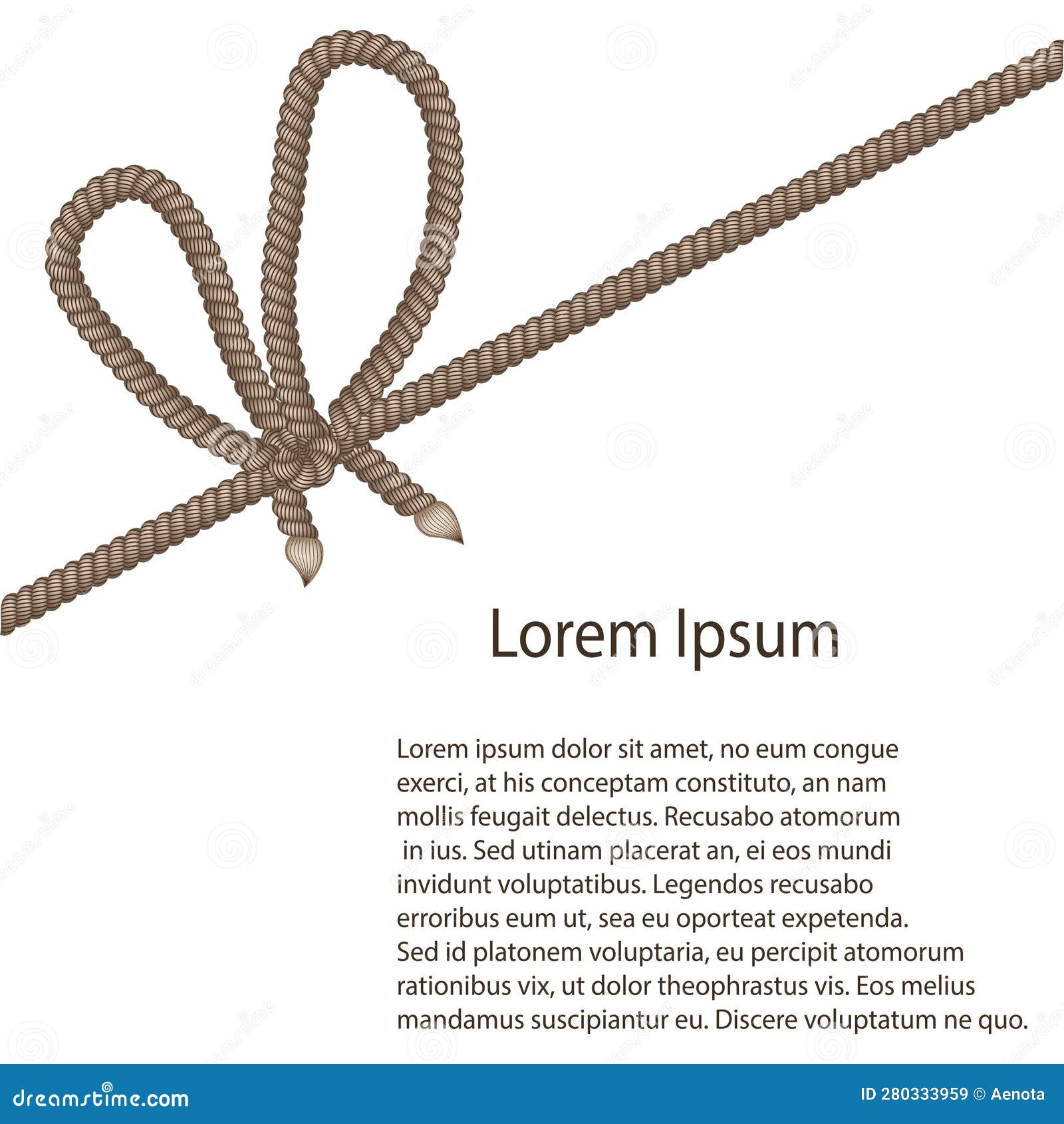 Rope vector bow stock vector. Illustration of tackle - 280333959